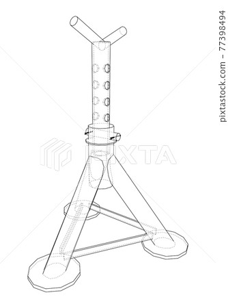 Axle stand isolated. Vector - Stock Illustration [77398494] - PIXTA