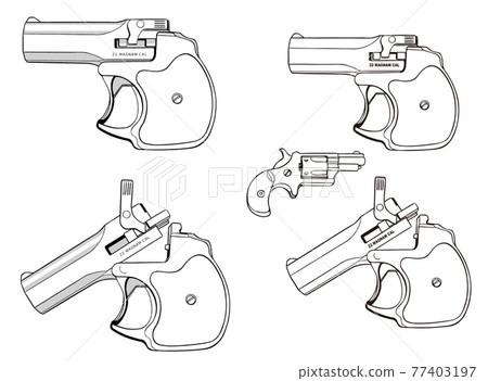 Small GUN, Derringer - Stock Illustration [77403197] - PIXTA