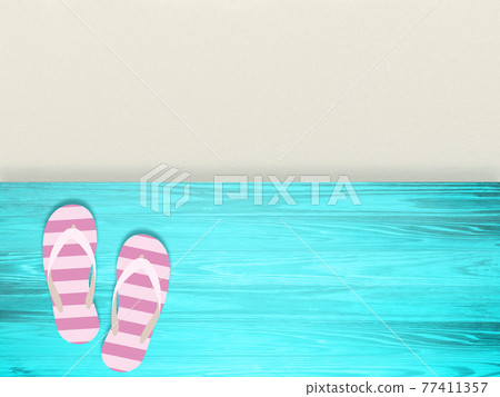 Tropical beach sandals image background material - Stock Illustration ...