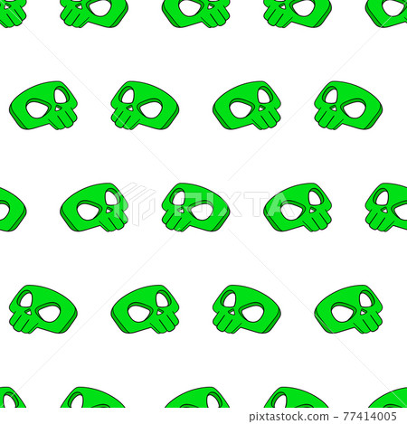 green skull seamless pattern textile print.... - Stock Illustration ...