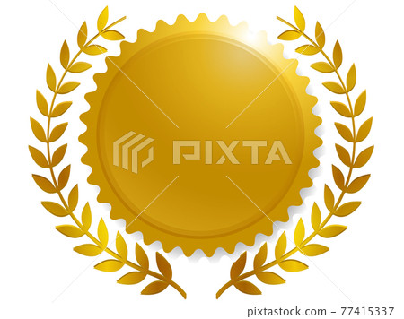 Medal laurel gold icon - Stock Illustration [77415337] - PIXTA