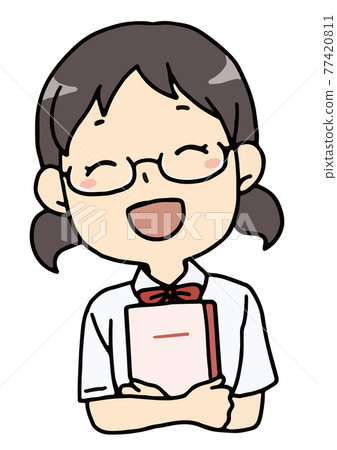 girl, young girl, grinning - Stock Illustration [77420811] - PIXTA