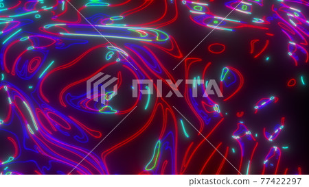 Flowing random linear figures. - Stock Illustration [77422297] - PIXTA