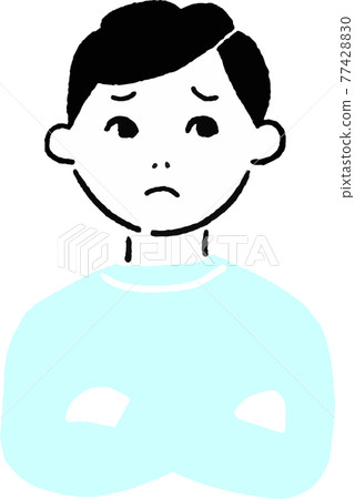 Worried man icon - Stock Illustration [77428830] - PIXTA