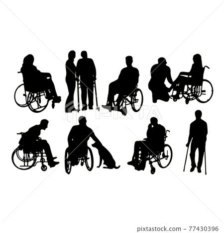 Silhouette, transparency, old people, elderly... - Stock Illustration ...