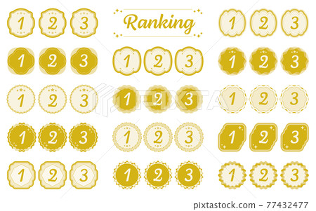 Ranking icon set gold - Stock Illustration [77432477] - PIXTA