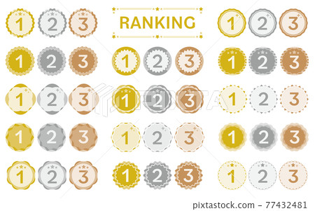 Ranking icon set Gold / Silver / Copper - Stock Illustration [77432481 ...