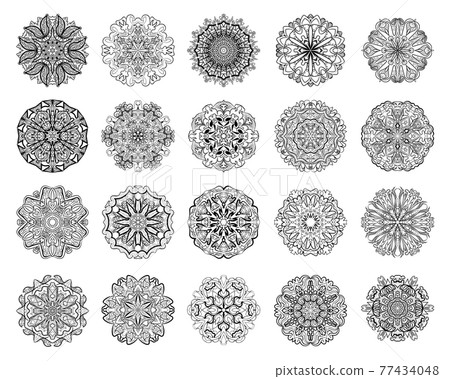 Set of mandala, unique and beautiful design,... - Stock Illustration ...