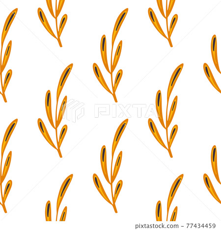 Botanic simple style seamless pattern with... - Stock Illustration ...