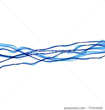 Flowing blue line - Stock Illustration [77434508] - PIXTA