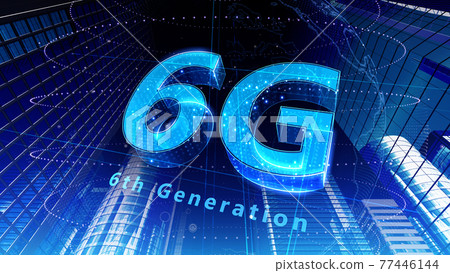 6G Smart City Network Technology Communication... - Stock Illustration ...