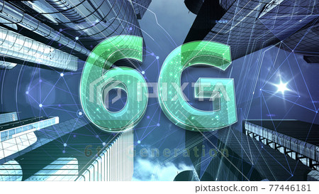 6G Smart City Network Technology Communication... - Stock Illustration ...