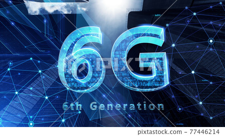 6G Smart City Network Technology Communication... - Stock Illustration ...