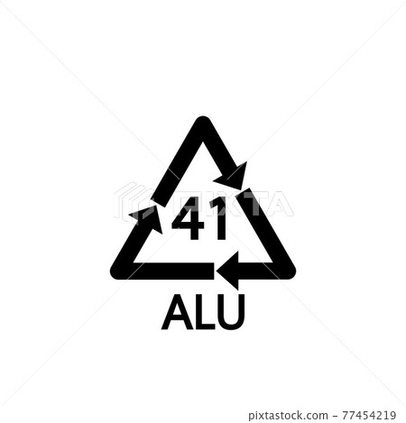 Aluminium recycling symbol ALU 41 . Vector... - Stock Illustration ...