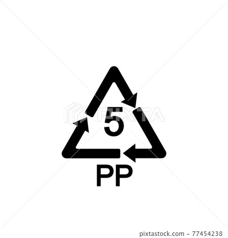 5 pp icon. PP 5 icon. Polypropylene... - Stock Illustration [77454238 ...