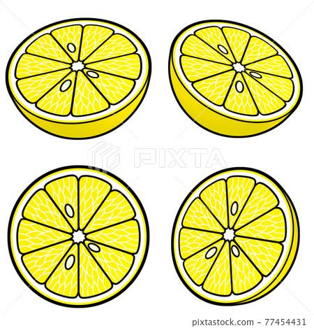 Illustration material of fruit Grapefruit line... - Stock Illustration ...