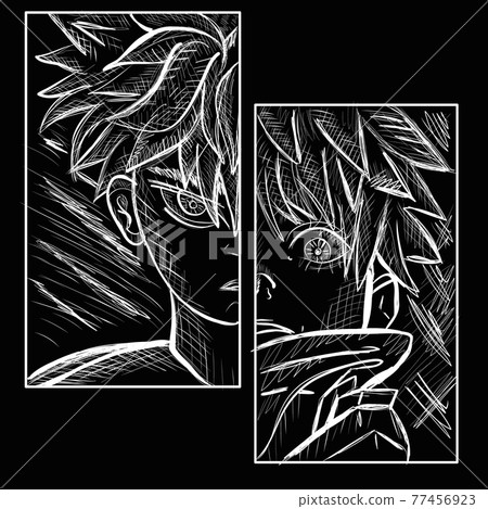 Manga face vector - Stock Illustration [77456923] - PIXTA