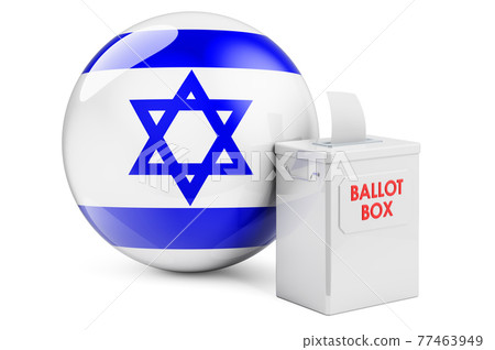 Ballot box with Israeli flag. Election in... - Stock Illustration ...