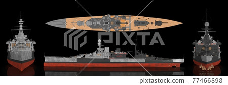Royal Navy battle cruiser "Repulse" - Stock Illustration [77466898] - PIXTA