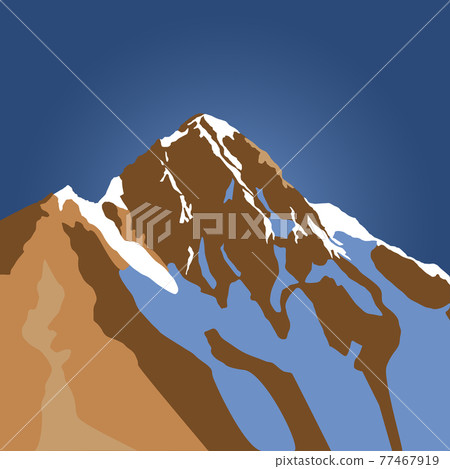 Himalayas Nepal mountains blue vector landscape... - Stock Illustration ...