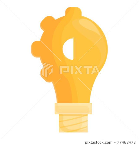 Smart lightbulb bright icon, cartoon style - Stock Illustration ...