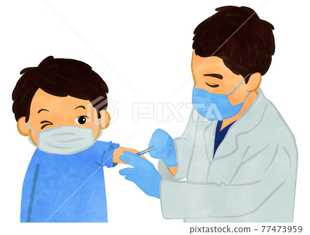 Boy hitting an injection Asian edition - Stock Illustration [77473959 ...