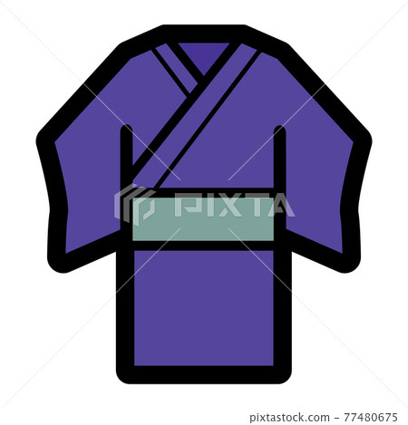 Simple and cute yukata illustration - Stock Illustration [77480675] - PIXTA