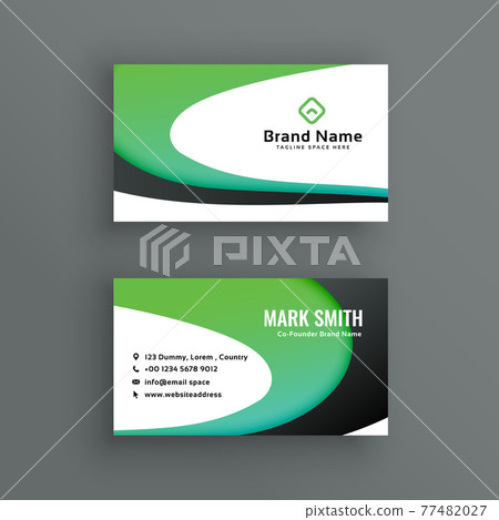 creative wavy business card design - Stock Illustration [77482027] - PIXTA