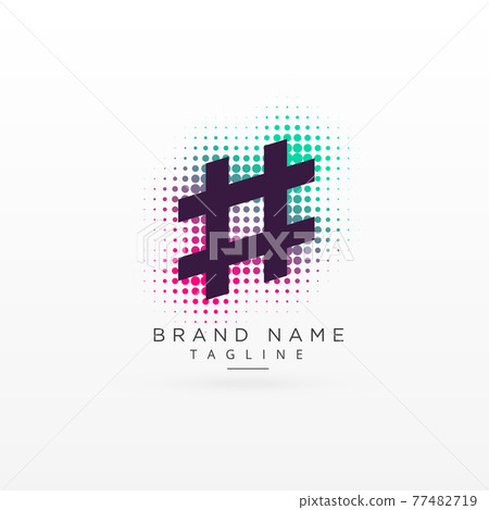 Hash symbol logo concept design - Stock Illustration [77482719] - PIXTA
