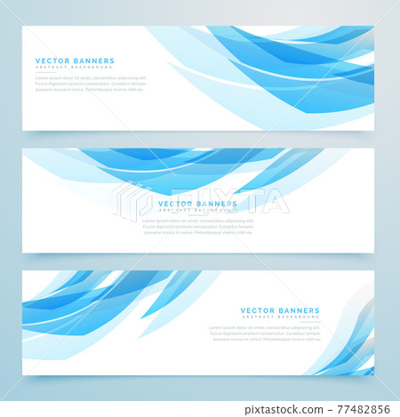 abstract light blue banners set design - Stock Illustration [77482856 ...