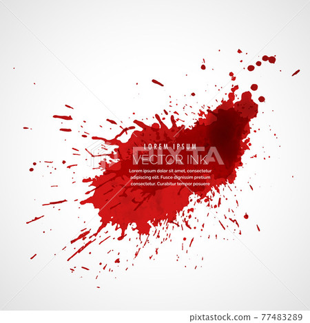 red ink splatter vector - Stock Illustration [77483289] - PIXTA