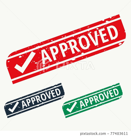 approved stamp sign in different colors - Stock Illustration [77483611 ...