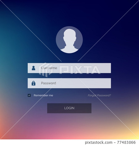 modern login form interface design with... - Stock Illustration ...