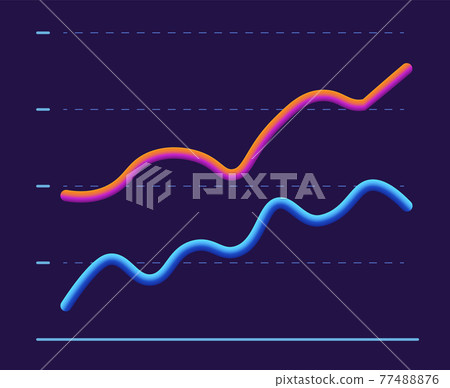 two line moving up. concept of business growth... - Stock Illustration ...
