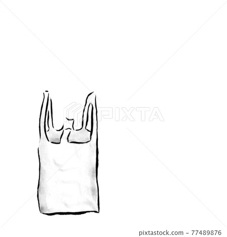 Plastic bag (hand-drawn illustration of ink) - Stock Illustration ...