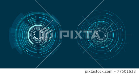 Two Templates of Bright Interface Geometric Banner - Stock Illustration ...