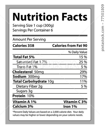 Nutrition Facts Paper and Info Vector Illustration - Stock Illustration ...