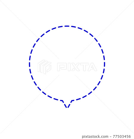 Balloon illustration, icon (blue dashed line) - Stock Illustration ...