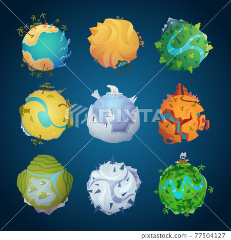 Cartoon Planet Surface