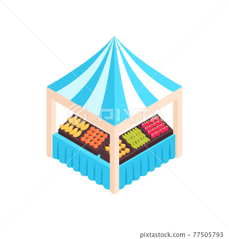 Isometric Market Stall - Stock Illustration [77505793] - PIXTA