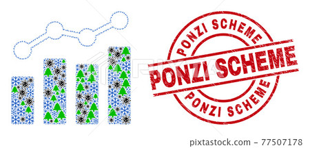 Ponzi Scheme Textured Stamp and Trend Charts... - Stock Illustration ...
