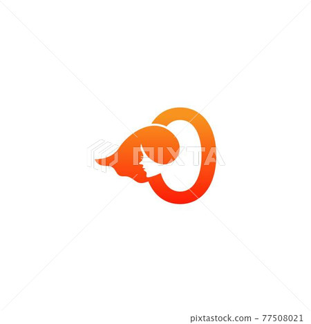Letter O with woman face logo icon design vector - Stock Illustration ...