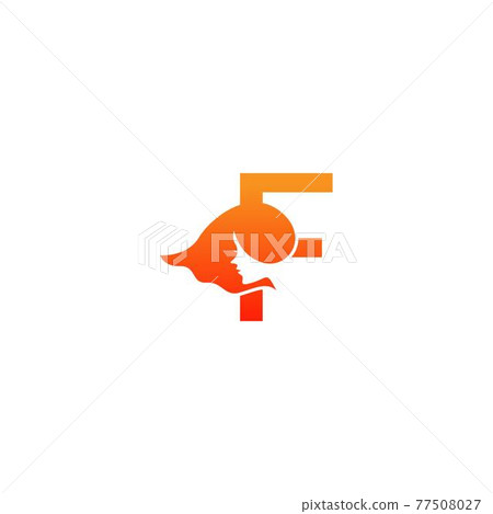 Letter F with woman face logo icon design vector - Stock Illustration ...