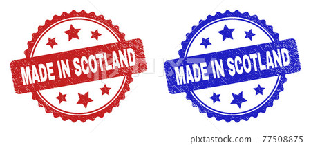 MADE IN SCOTLAND Rosette Seals Using Corroded... - Stock Illustration ...
