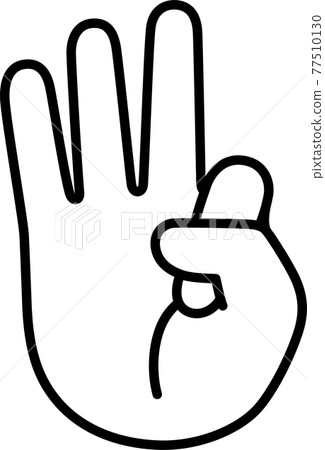 Hand sign: Chinese style number expression... - Stock Illustration ...
