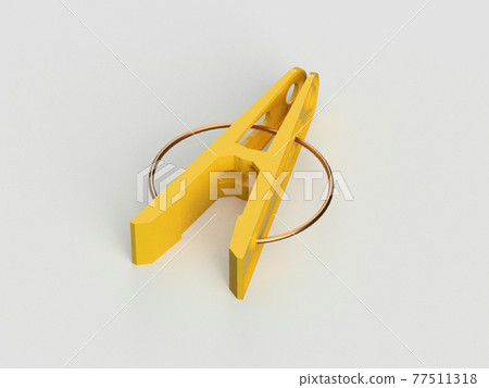 Open clothespin - Stock Illustration [77511318] - PIXTA