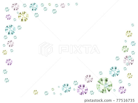 Colorful diamond frame background material... - Stock Illustration ...