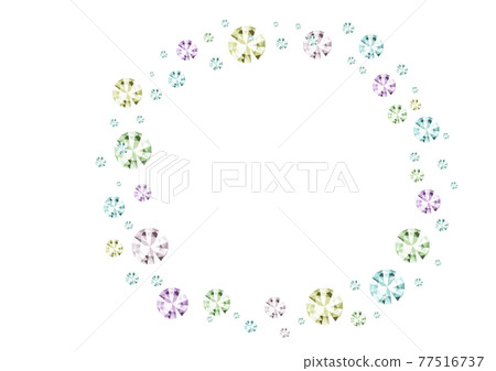 Colorful diamond circular frame material - Stock Illustration [77516737 ...