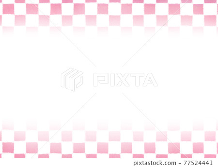 Pink and white checkered frame - Stock Illustration [77524441] - PIXTA