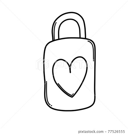 Lock Doodle vector icon. Drawing sketch... - Stock Illustration ...